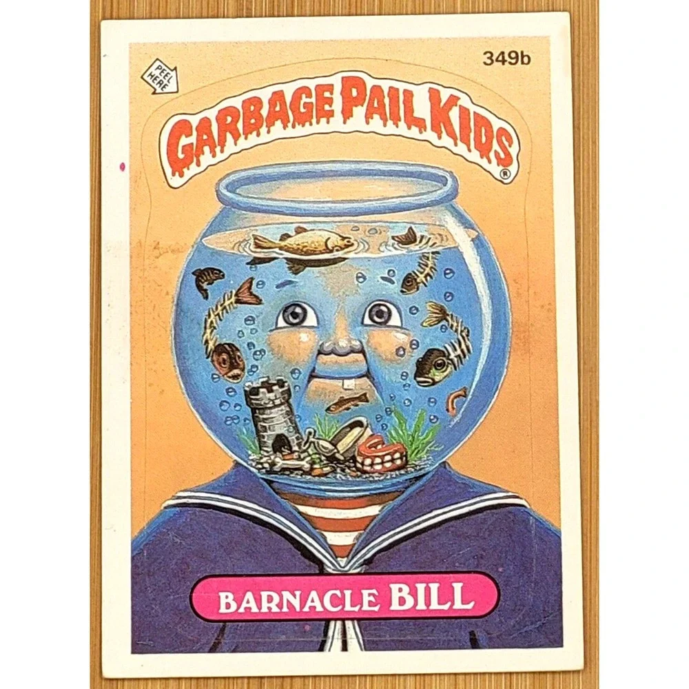Toys | 1987 Topps Garbage Pail Kids Barnacle Bill 349b Pink Ink Border ...